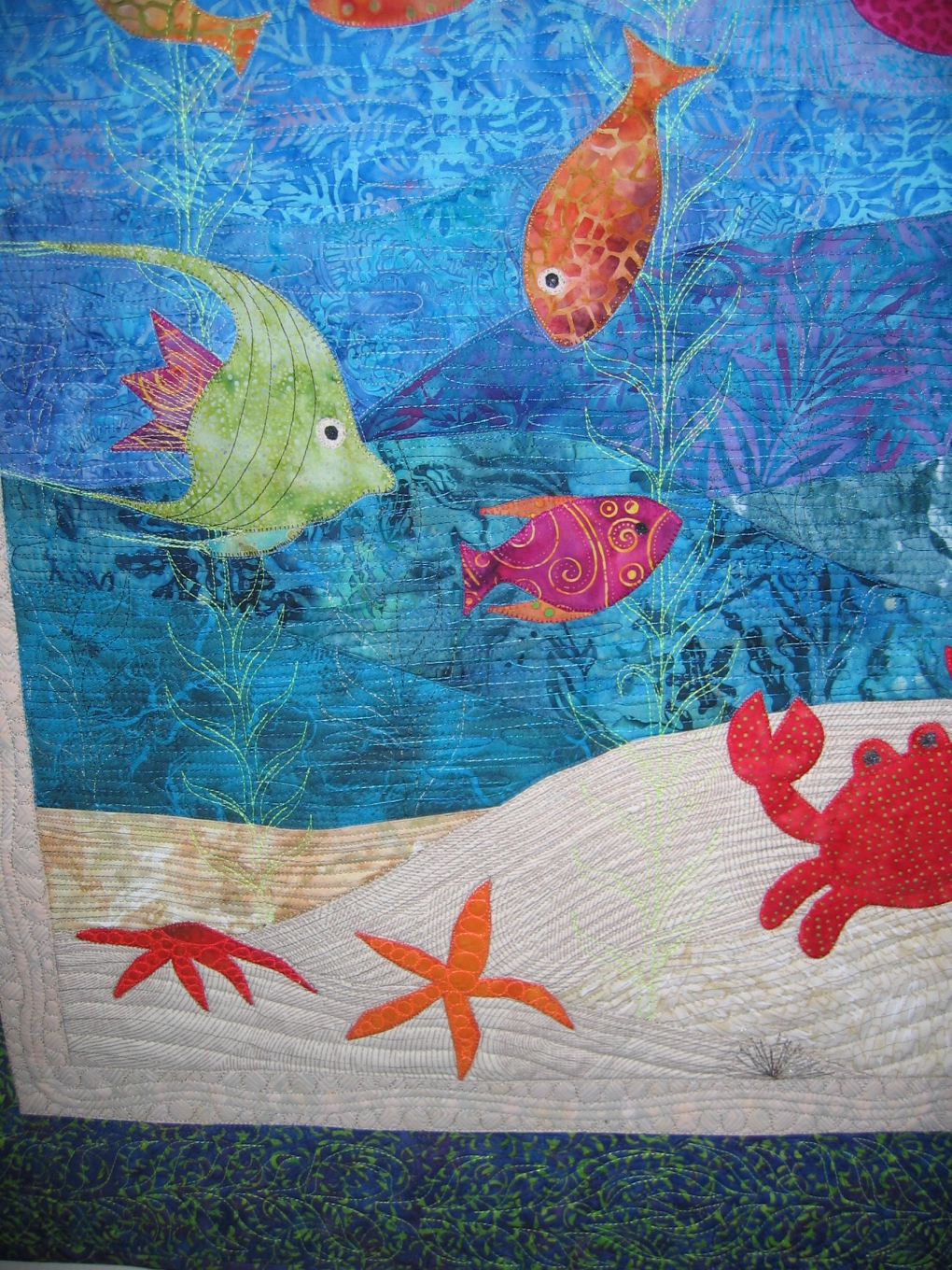 Marine life art quilt | Rhonda Bracey: At Random